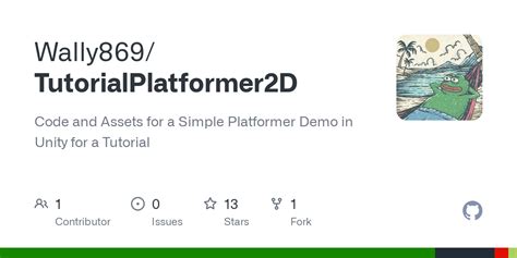 GitHub Wally TutorialPlatformer D Code And Assets For A Simple Platformer Demo In Unity