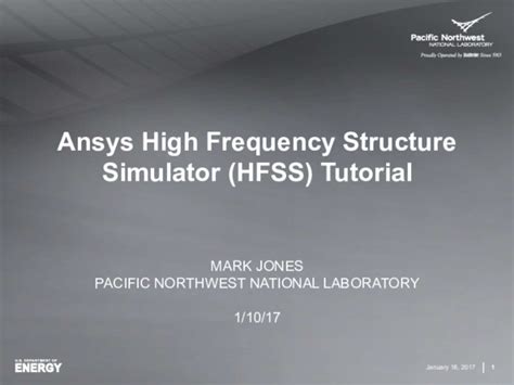 Pdf Ansys High Frequency Structure Simulator Hfss Tutorial