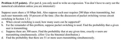 Solved Problem 4 15 ﻿points For Part D ﻿you Only Need
