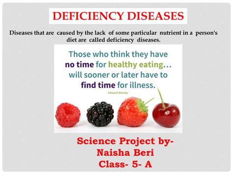 Project On Deficiency Diseases By Naisha Beri Class 5 A Pdf