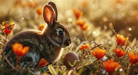 Easter Bunny In The Field Easter Bunny In The Grass Rabbit In The Grass
