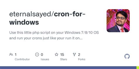 GitHub Eternalsayed Cron For Windows Use This Babe Php Script On Your Windows 7 8 10 OS And