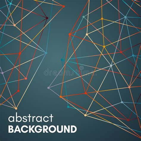 Polygonal Background With Molecular Connection Stock Vector Illustration Of Background