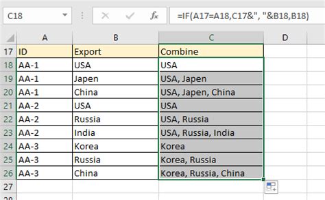 Excel Tutorial Combine Columns Rows Cells