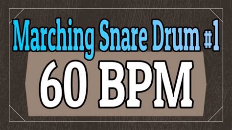60 Bpm Marching Snare Drum Rock 1 44 Drum Track Metronome