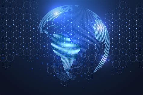 Premium Photo Global Network Connections With Points And Lines Wireframe Background Abstract