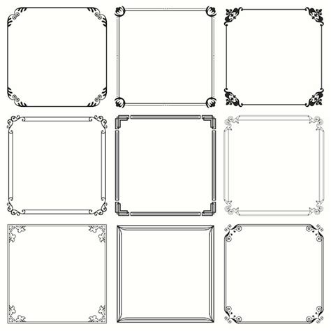 Premium Vector Vector Decorative Frames Set 41