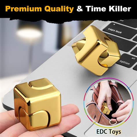 Dilabnba Cubo De Metal Fidget Spinner Toy Para Niños Adultos Cubo