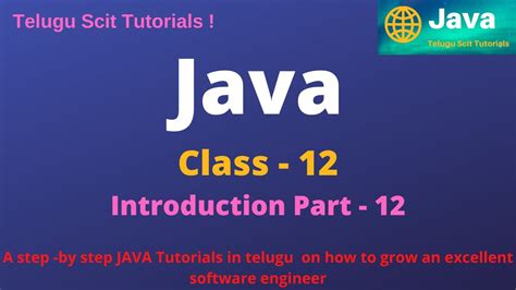 Javaclass 12introduction Part 12 To Javajava Tutorial For