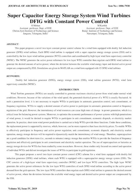 Pdf Super Capacitor Energy Storage System Wind Turbines Dfig Xajzkjdx Cn Gallery 10