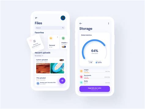 Cloud Storage Manager App Uiux Design Concept Ramotion Agency