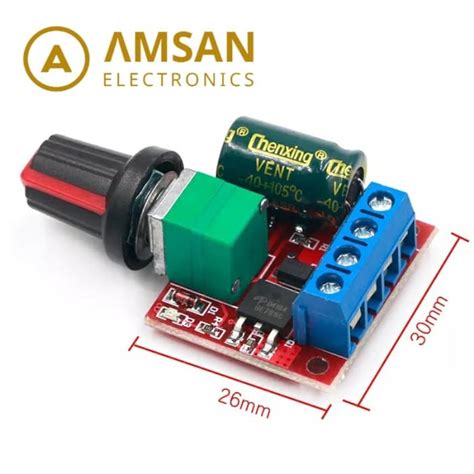 DC Motor Speed Controller PWM 5A 90W 4 5 35V Dimmer Lampu LED AMSAN ELECTRONICS
