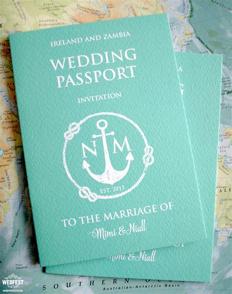 Passport Wedding Invitations Wedfest Festival Themed Wedding Stationery