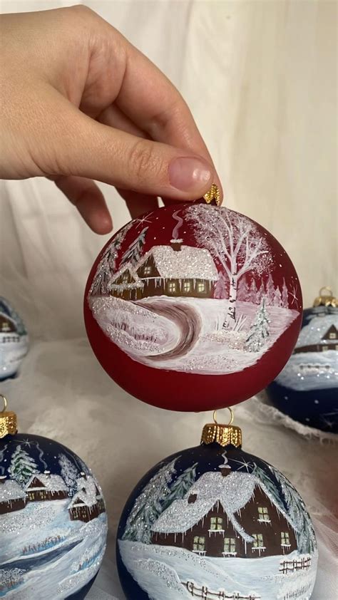 В наличии Елочные шары с ручной росписью стекло в интернет магазине на Ярмарке Мастеров