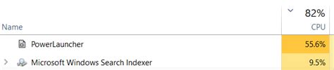 [tracker] Powerlauncher Cycles High Cpu Usage · Issue 3208 · Microsoft Powertoys · Github