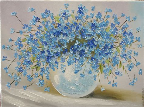 Незабудки в вазе в интернет магазине на Ярмарке Мастеров Челябинск доставка по России Товар