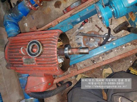 고가수조 급수펌프 소음발생으로 모터펌프 베어링 교체 Dmv 다단펌프 유지보수 대영파워펌프and인정테크