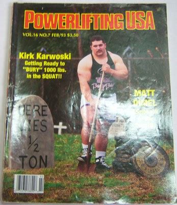 Powerlifting Usa Magazine Kirk Karwoski Matt Dimel February 1993