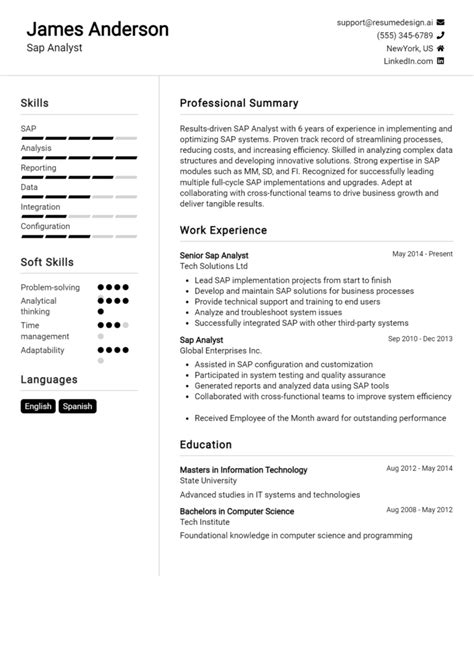 14 sap abap developer resume examples and templates for 2024 [guide