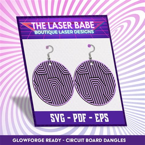 Circuit Board Rounds Svg Pdf Eps Glowforge Cricut Silhouette Xtool Ready Tech Inspired