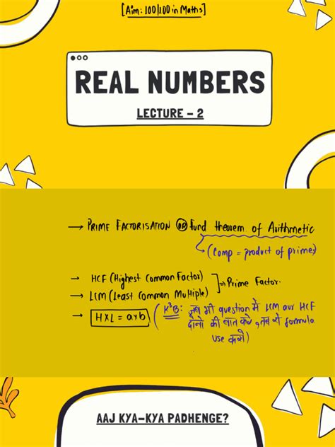Real Numbers Lec 2 Pdf