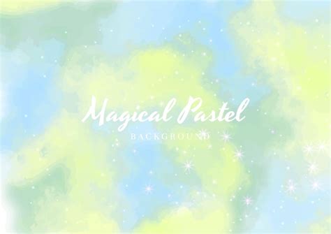 다채로운 마법의 파스텔 페인트 추상적인 배경 프리미엄 벡터