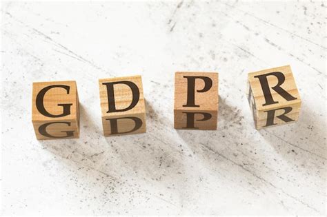Premium Photo Four Wooden Cubes With Letters Gdpr Meaning General Data Protection Regulation