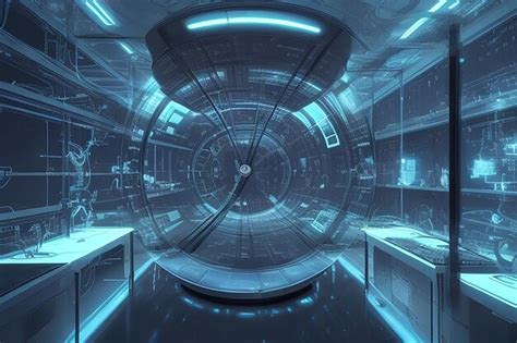 Premium Ai Image Futuristic Quantum Time Manipulation Lab