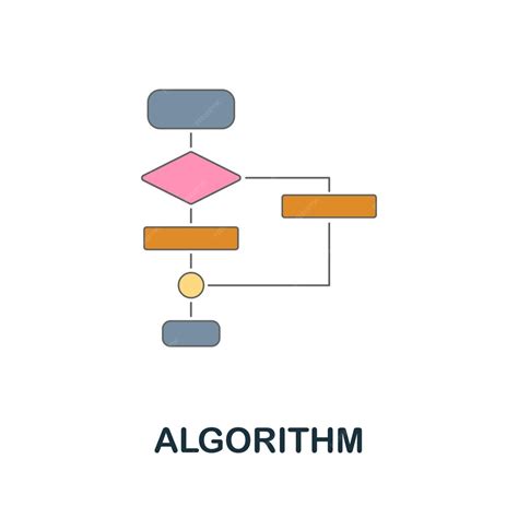 Premium Vector Algorithm Flat Icon Colored Sign From Machine Learning