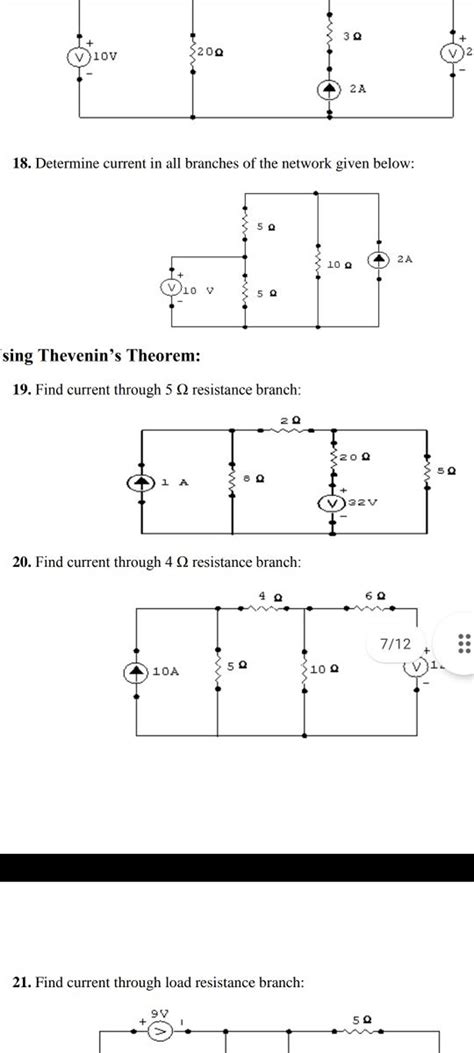 18 determine current in all branches of the network given below filo