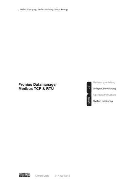 Modbus Adress Registors Pdf