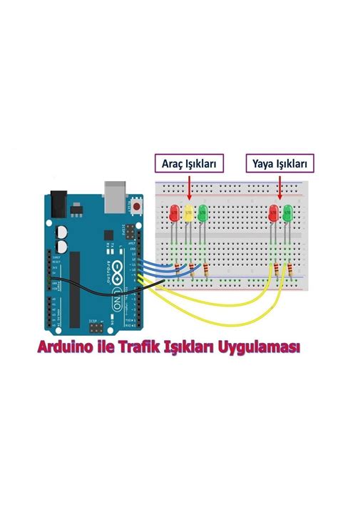 Arduino Projeleri Arduino Trafik Işığı Hazır Proje Set Uygulama Proje
