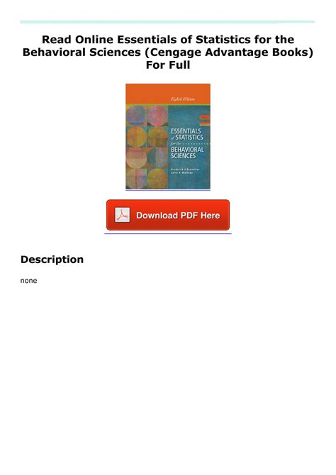 Statistics For The Behavioral Sciences 8th Edition Pdf Download Softisdino