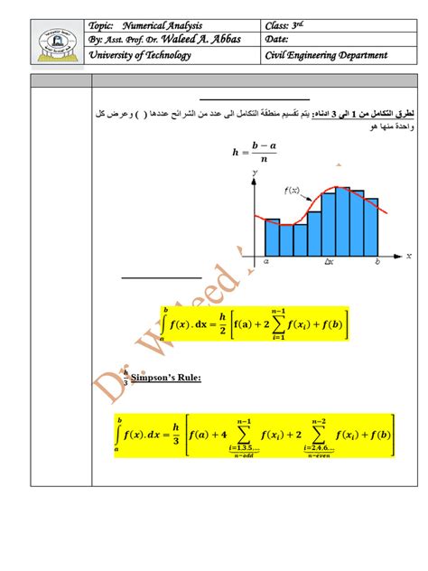 3 Integration Numerical Analysis Pdf Calculus Analysis