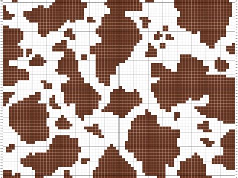 Brown Spotted Cow Hide Graph Written Pattern For C2c And Etsy