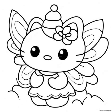 Hello Kitty Fairy Coloring Pages Free Printable Fairy Adventures