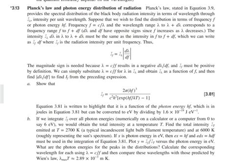 solved planck s law and photon energy distribution of