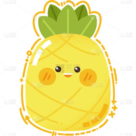 果蔬通用 可爱描边拟人水果元素