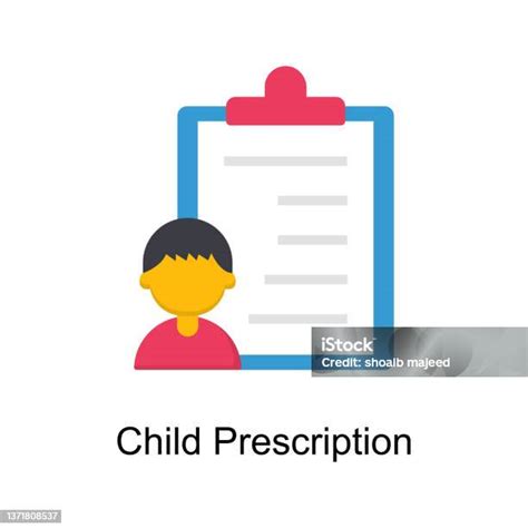 평면 스타일의 아동 처방 벡터 일러스트레이션 Eps 파일의 소아과 기호입니다 몸 가꾸기에 대한 스톡 벡터 아트 및 기타 이미지