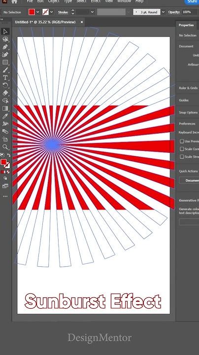 Sunburst Effect In Adobe Illustrator Design Mentor Youtube