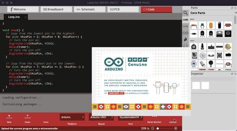 Fritzing 绘制电子电路图 0003 Arduino 示例 循环及运行代码配置 知乎