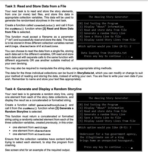 Solved Task 3 Read And Store Data From A File Your Next