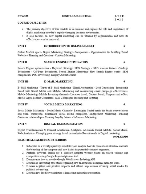 ccw332 digital marketing syllabus pdf digital marketing