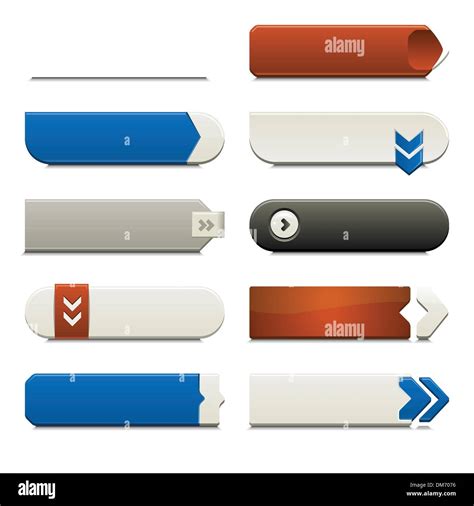 Flat Web Buttons Elements Stock Vector Image And Art Alamy
