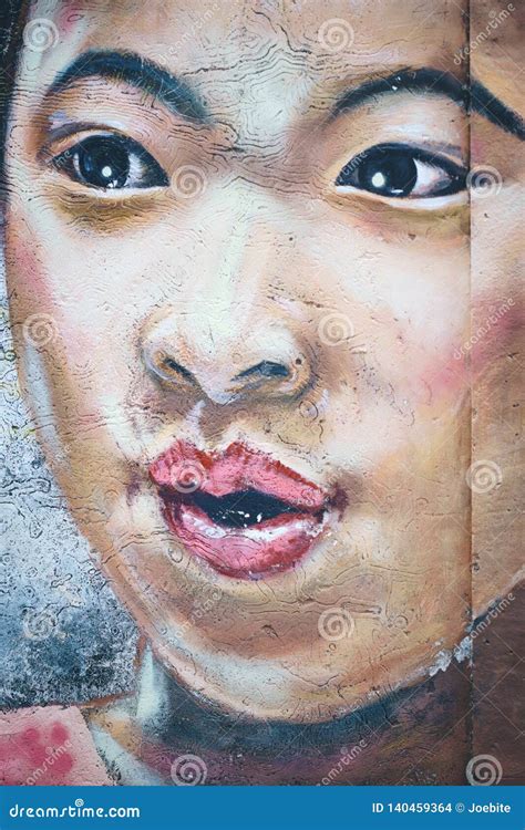 Street Art Chinese Girl Editorial Stock Image Illustration Of Asia