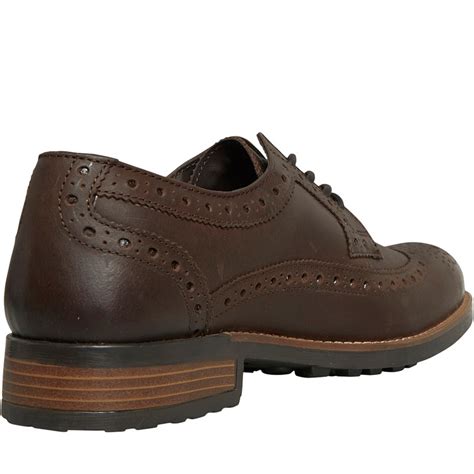 Buy Hush Puppies Mens Carnaby Brogue Shoes Brown Hunter Leather