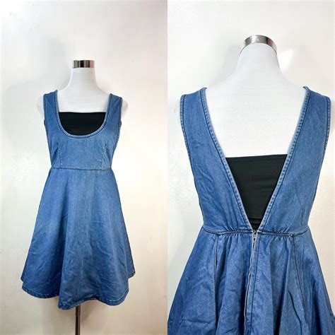 Korean Denim Dress On Carousell