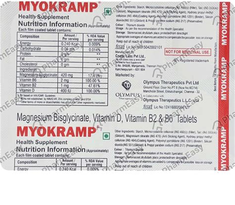 Myokramp Strip Of 10 Tablets Uses Side Effects Price And Dosage
