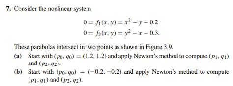 Solved Consider the nonlinear system fi x y x² Chegg