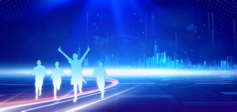 Blue Smart Technology City Background Blue Science And Technology City Background Image And